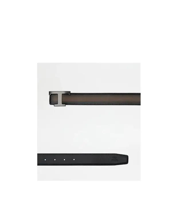 TOD'S T-buckle Leather Belt