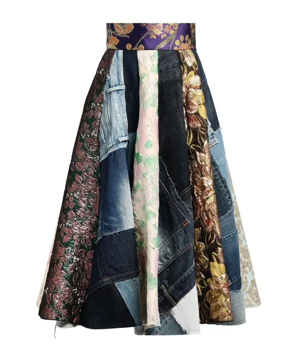 Dolce & Gabbana Patchwork Midi Skirt