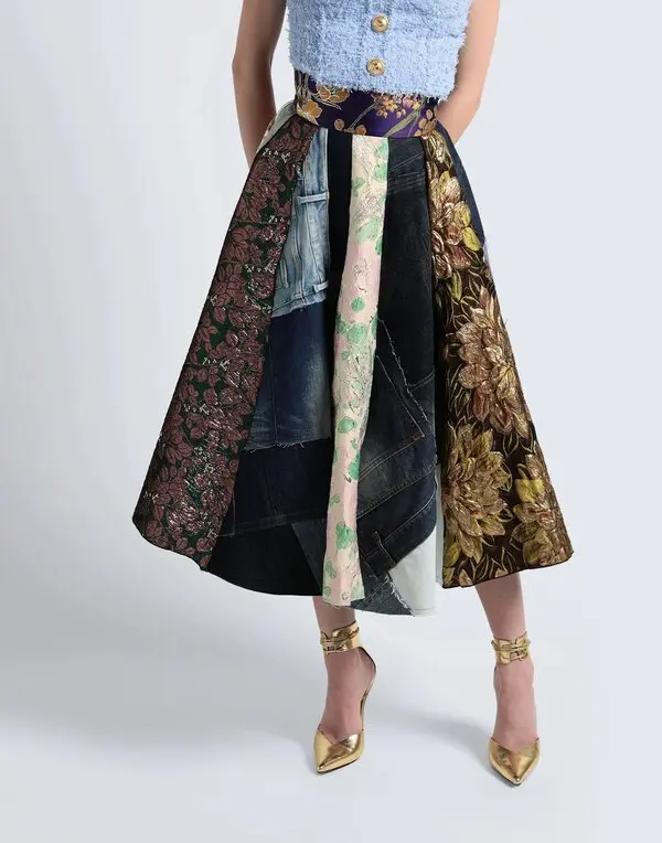 Dolce & Gabbana Patchwork Midi Skirt