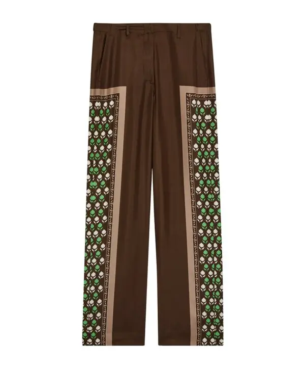 Tory Burch Straightleg Silk Trousers