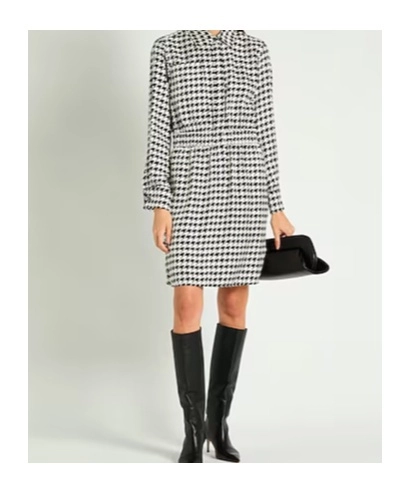 Max Mara Houndstooth Shirt Dress