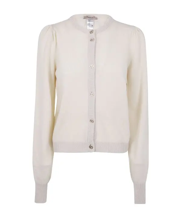 TWINSET Puff-sleeve Button Cardigan