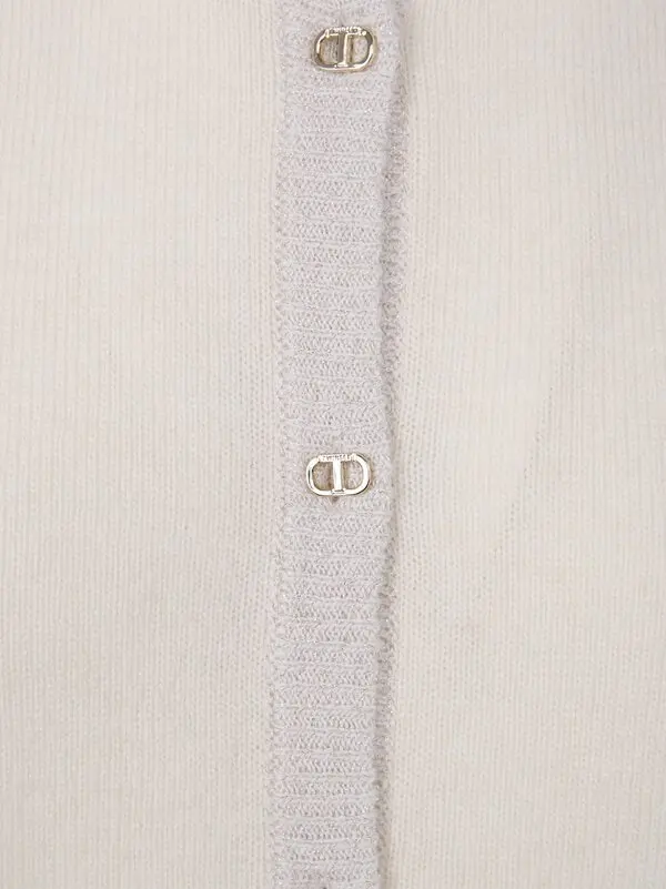 TWINSET Puff-sleeve Button Cardigan