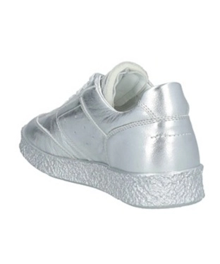 MAISON MARGIELA Silver Leather Lace-up Low-top Sneakers