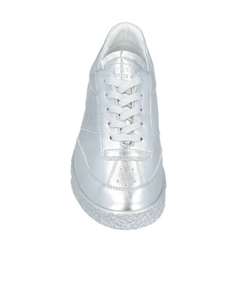 MAISON MARGIELA Silver Leather Lace-up Low-top Sneakers
