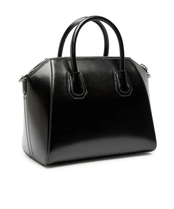 Givenchy Antigona Glossed Leather Top Handle Bag - Black