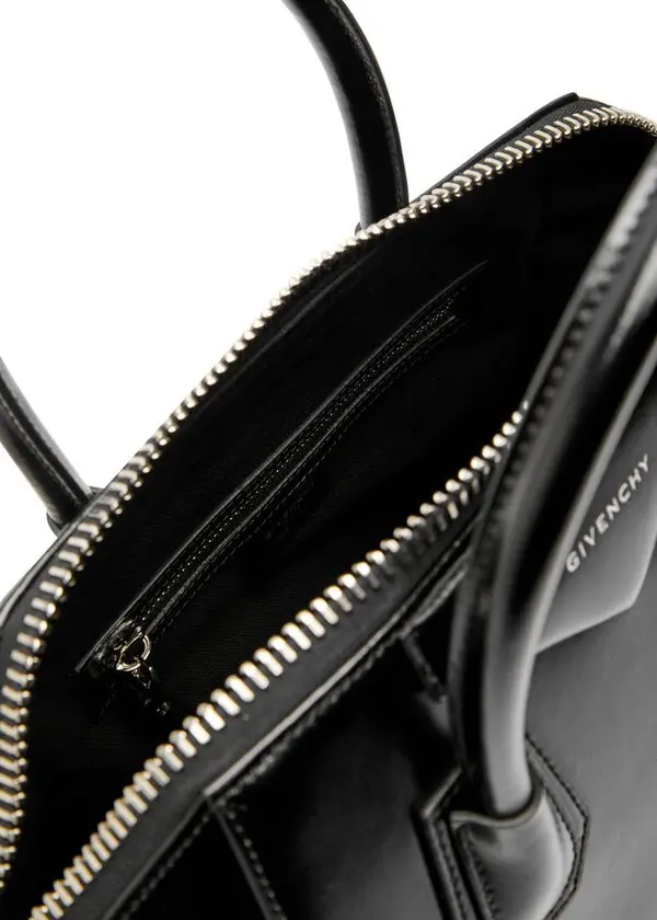 Givenchy Antigona Glossed Leather Top Handle Bag - Black