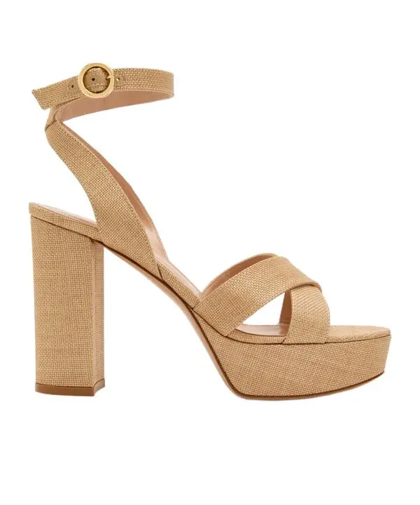 GIANVITO ROSSI Raffia Sandals