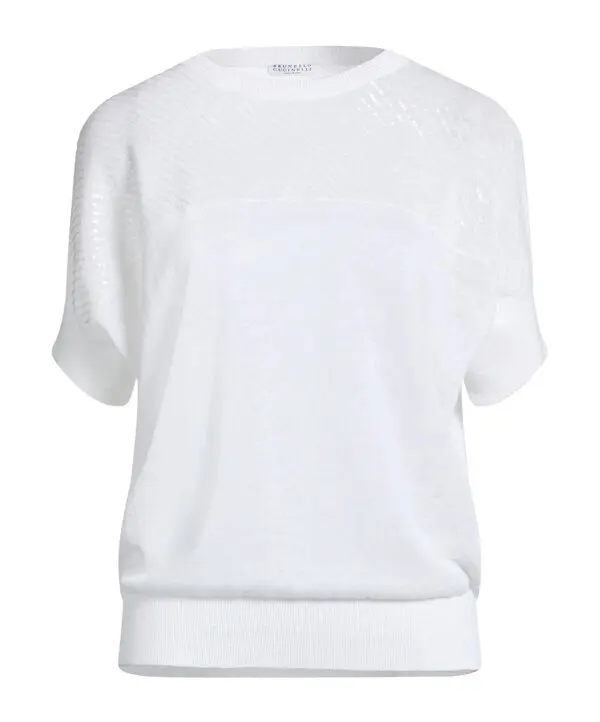 Brunello Cucinelli Crew Neck Sequin Short Sleeve Knit