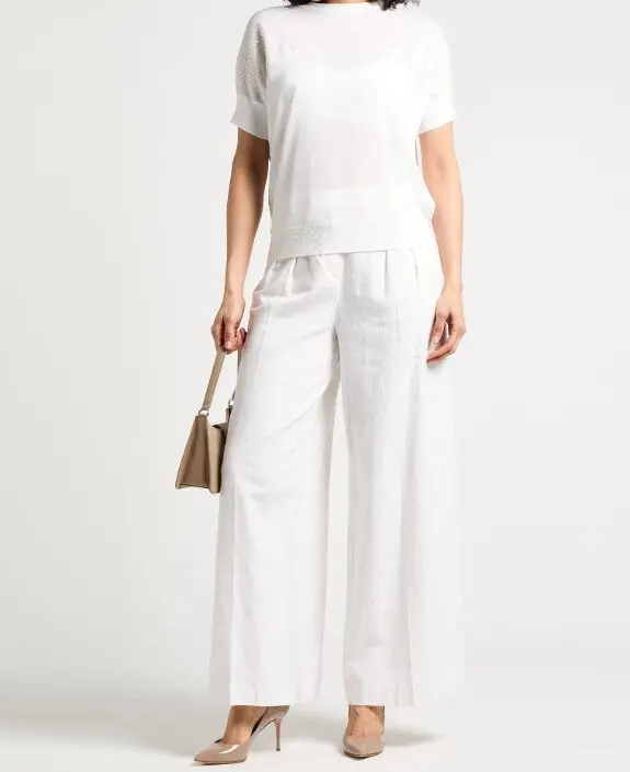 Brunello Cucinelli Crew Neck Sequin Short Sleeve Knit