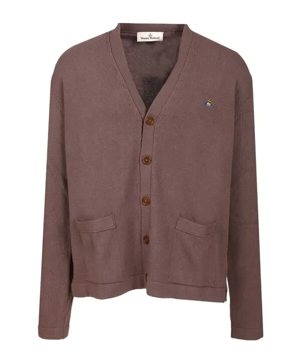 VIVIENNE WESTWOOD Orb Embroidered Buttoned Cardigan
