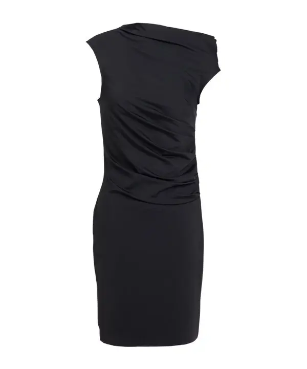 MAXCO. Max&co. Draped Boat Neckline Sleeveless Bodycon Dress