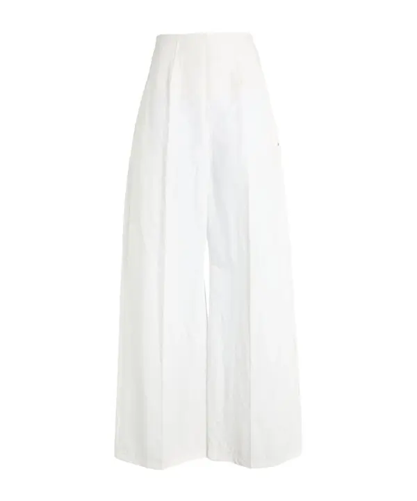 Sportmax Plain Colour Wide-leg Trousers
