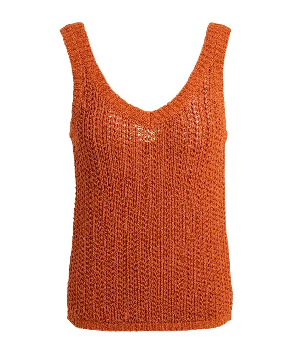 Max Mara V-neck Knitted Vest - Brown