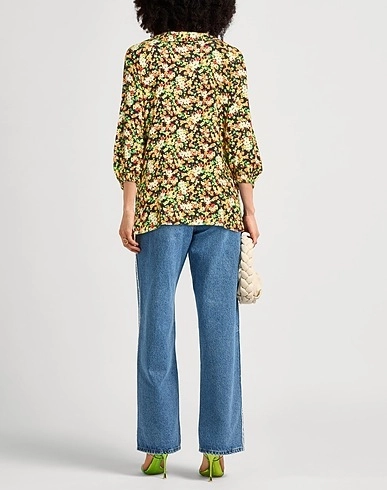 Marni Floral Print Long-sleeve V-neck Top
