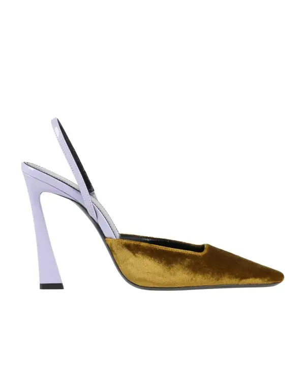 Saint Laurent Two-tone Ribbon High Heels
