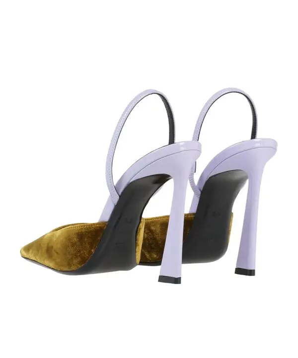 Saint Laurent Two-tone Ribbon High Heels