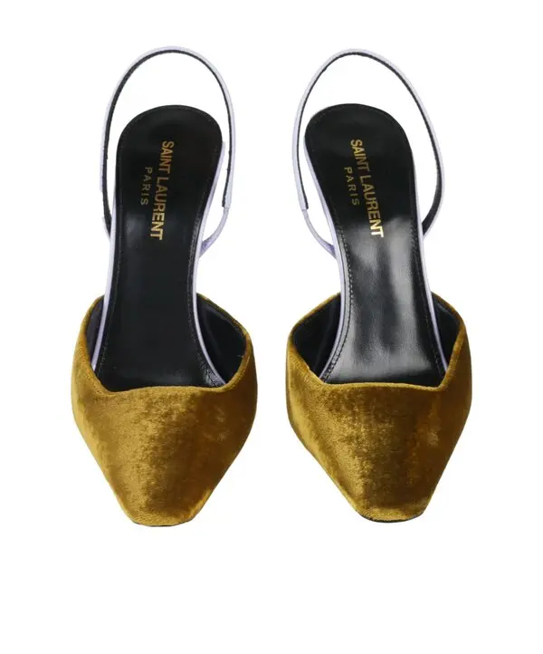 Saint Laurent Two-tone Ribbon High Heels