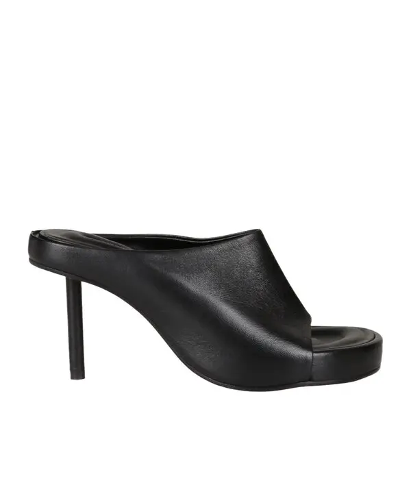 Jacquemus Geometric Heel Leather Slide Sandals
