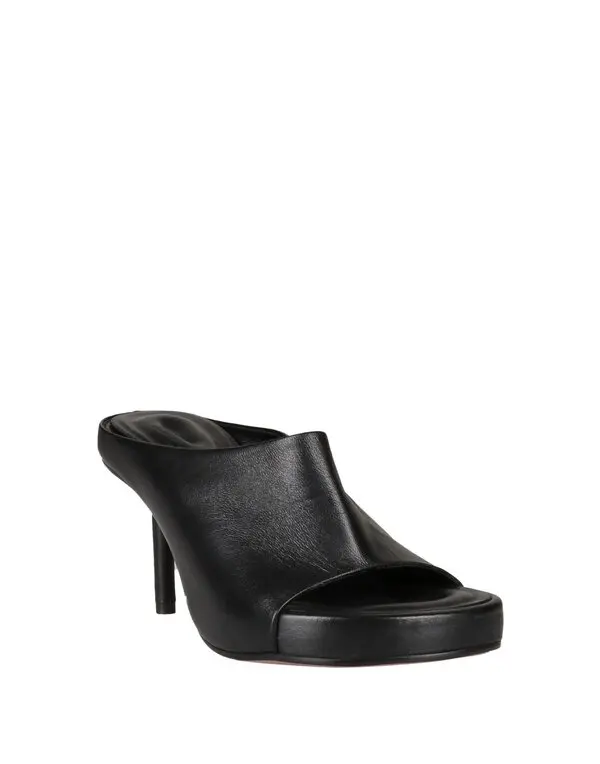 Jacquemus Geometric Heel Leather Slide Sandals