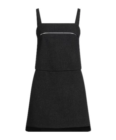 Max Mara Sleeveless Square Neck Flannel Dress