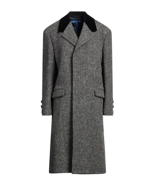 Marni Single-breasted Herringbone Flannel Coat