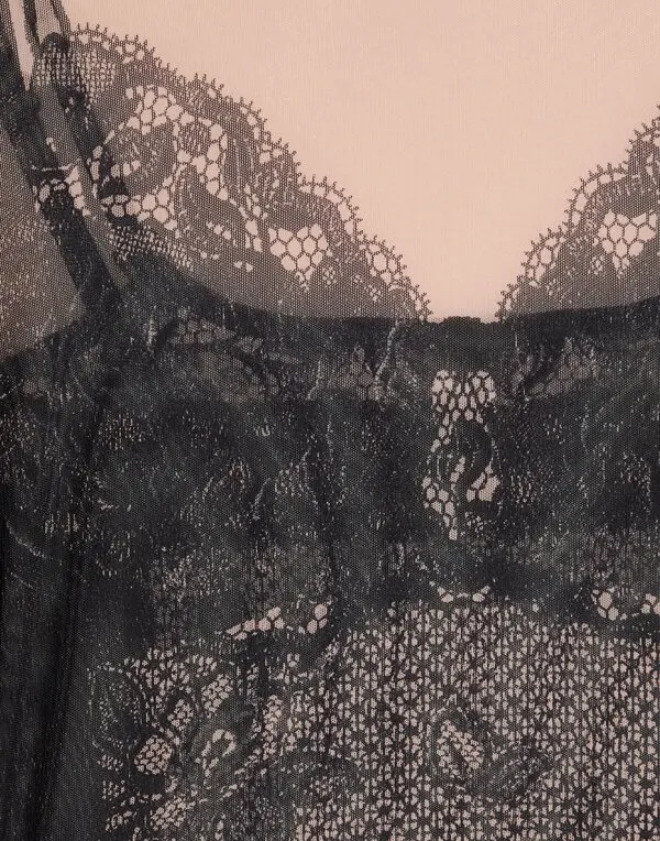 Balenciaga Lace Tulle High Neck Top