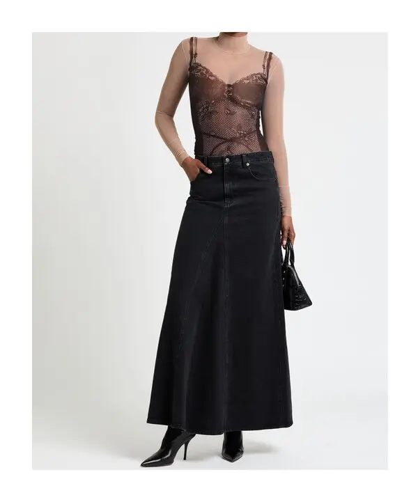 Balenciaga Lace Tulle High Neck Top