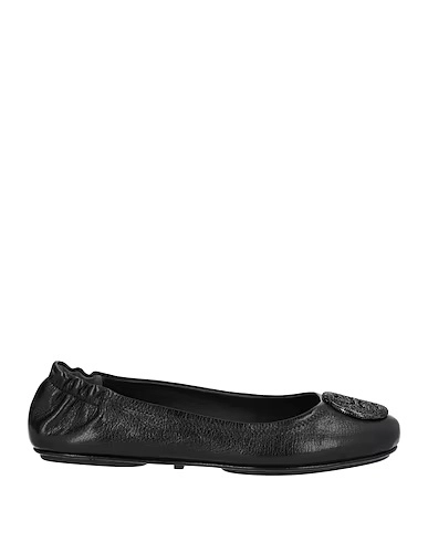 Tory Burch Leather Ballet Flats - Black