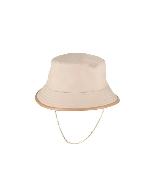 Max Mara Bucket Hat With Detachable Chain - Nude
