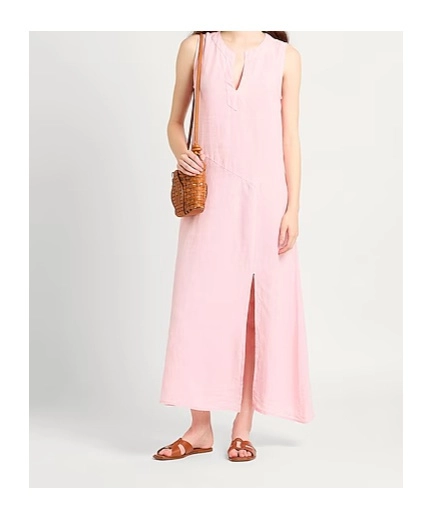 MAXCO. Max&co. Sleeveless V-neck Maxi Dress With Pockets And Slit