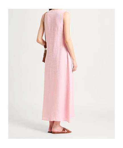 MAXCO. Max&co. Sleeveless V-neck Maxi Dress With Pockets And Slit