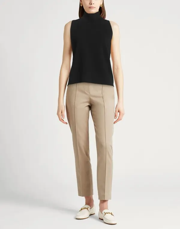Max Mara Solid Sleeveless Turtleneck Knit