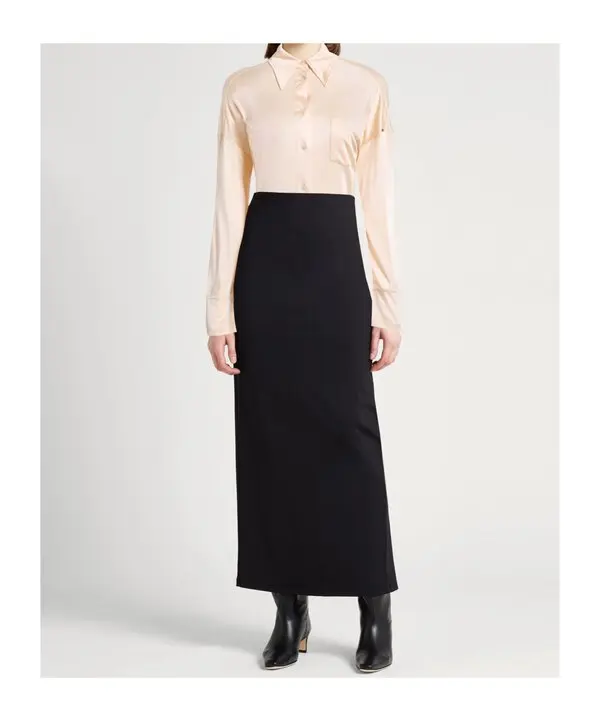 Sportmax Pointed Collar Long-sleeved Shirt With Chest Pocket