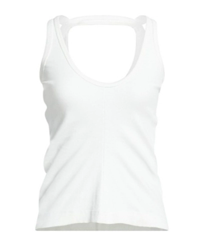 MAISON MARGIELA Printed Sleeveless Top - White