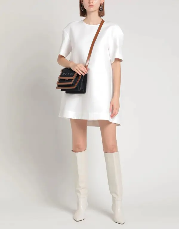 Marni Crewneck Flared Dress - White