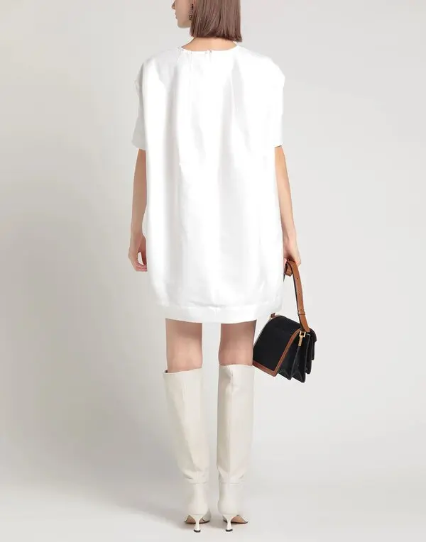 Marni Crewneck Flared Dress - White