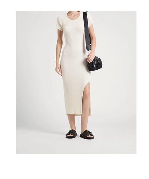 MAXCO. Max&co. Ribbed Knit Dress With Cutout Detail