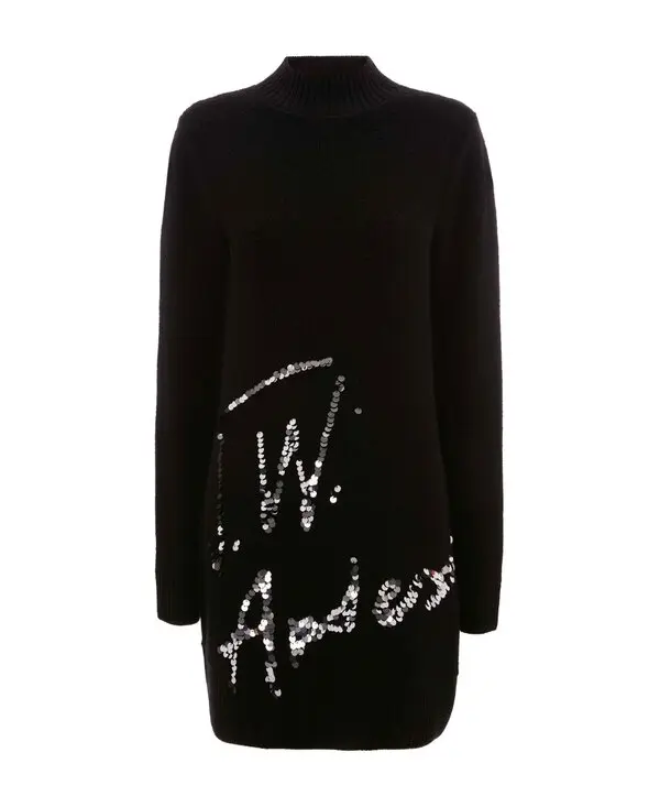 J.W.ANDERSON Sequins-logo Knitted Minidress