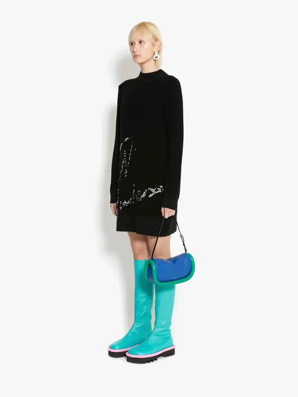 J.W.ANDERSON Sequins-logo Knitted Minidress