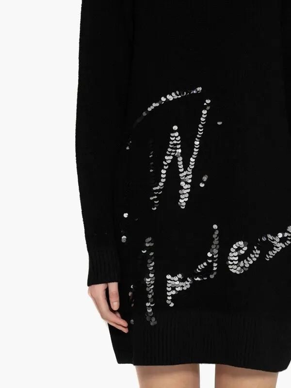 J.W.ANDERSON Sequins-logo Knitted Minidress