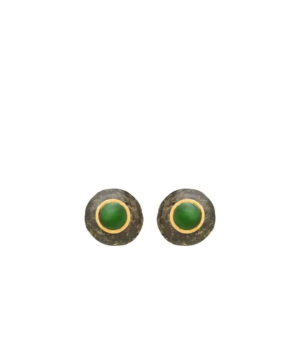 Saint Laurent Cabochon Earrings In Ceramic