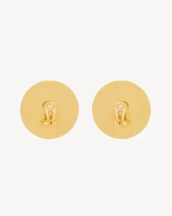 Saint Laurent Cabochon Earrings In Ceramic