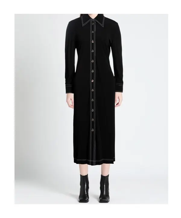 Tory Burch Long Sleeve Belted Shirt Dress