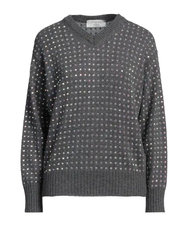 Sportmax Embellished V-neck Long Sleeve Knit Sweater