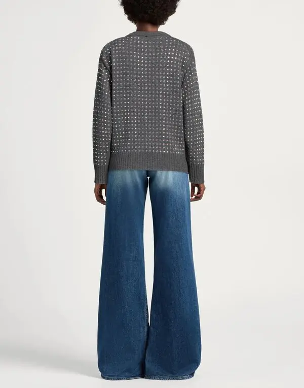 Sportmax Embellished V-neck Long Sleeve Knit Sweater