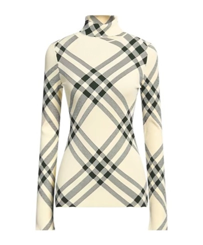 Burberry Geometric Print Turtleneck Sweater - Nude