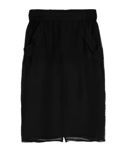 Saint Laurent Chiffon Slim-fit Pencil Skirt