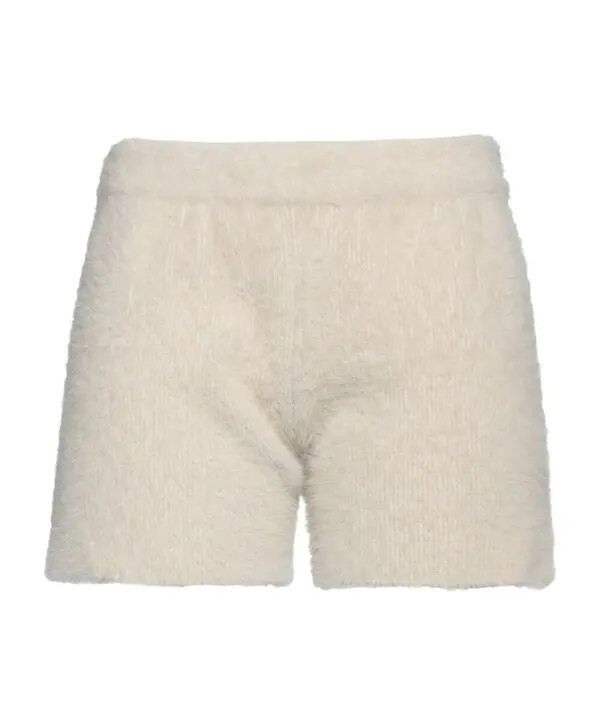 Jacquemus Brushed-felt Knitted Shorts - Nude