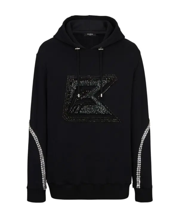 Balmain Embroidered Drawstring Hoodie